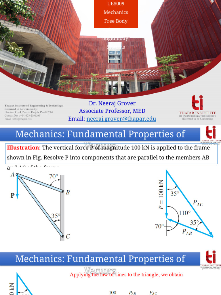 2 - UES009 - Mechanics - Force Systems - Resulstant - FBD - 240826 - 112653 | PDF | Force ...