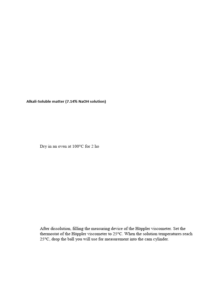 MKE Cellulose Test Procedures | PDF | Sodium Hydroxide | Water