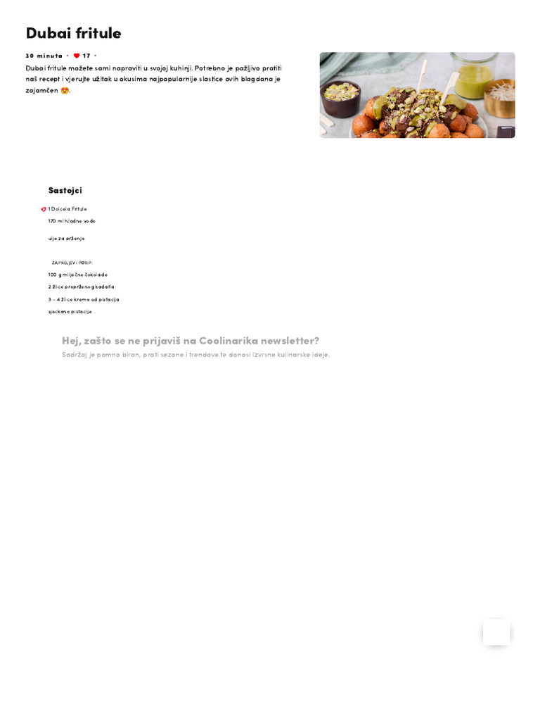 Dubai fritule - Coolinarika | PDF