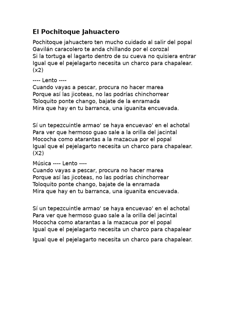 Pochitoque Jahuactero | PDF