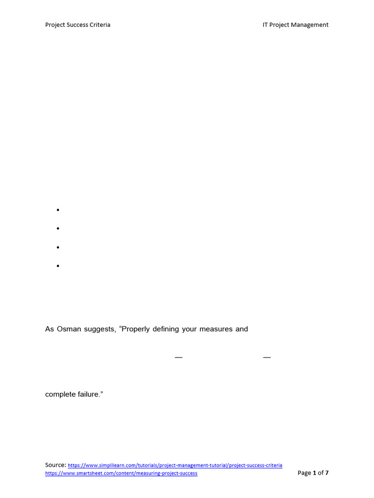 14-Project Sucess Criteria | PDF | Project Management | Business