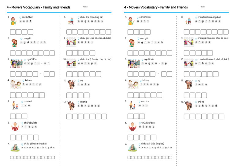 4-movers-vocabulary-family-and-friends-anagram | PDF