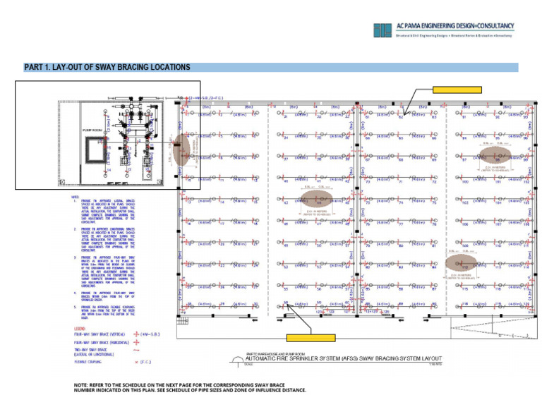 Sway Bracing Layout for PMFTC AFSS | PDF