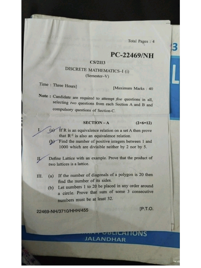 Paper Discrete | PDF