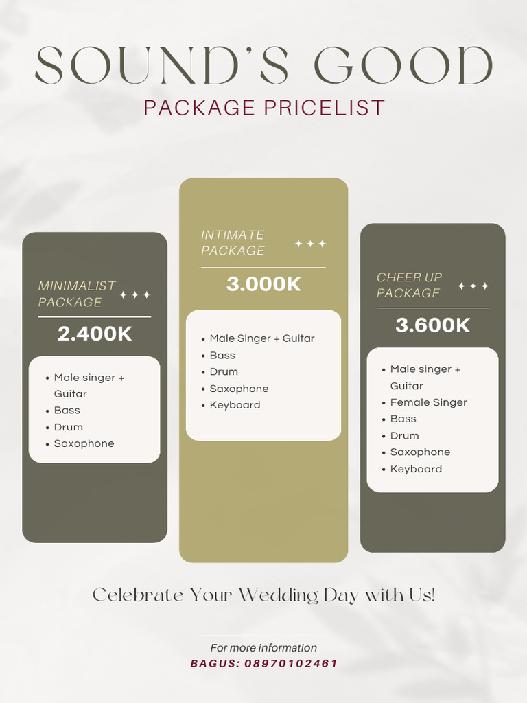 Banyumas Music Package Pricing Guide | PDF