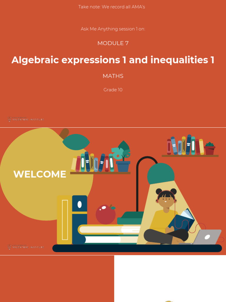 Grade 10 - Mathematics - Module 7 - Algebraic Expressions 1 and ...