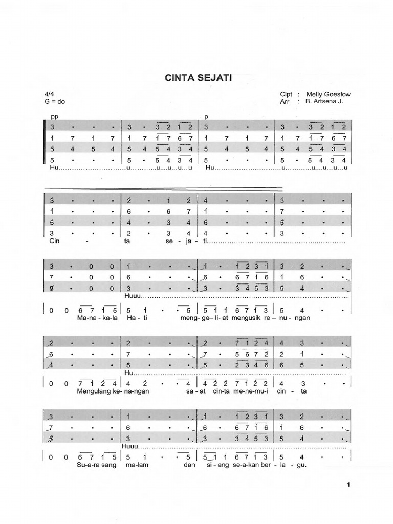 Notasi Cinta Sejati | PDF