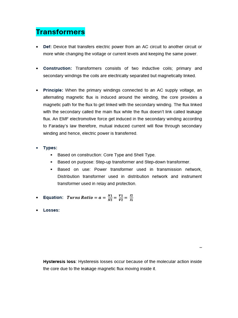Electrical Eng Revision Pdf Electric Motor Power Inverter