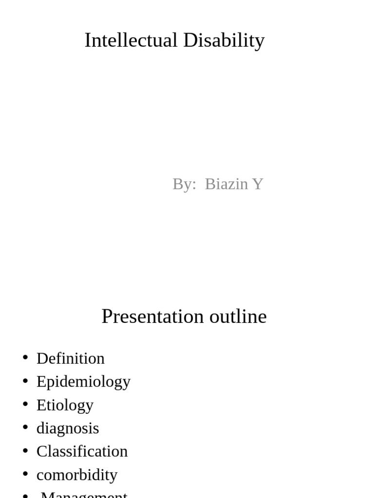 Intellectual Disability | PDF | Intellectual Disability | Intelligence ...