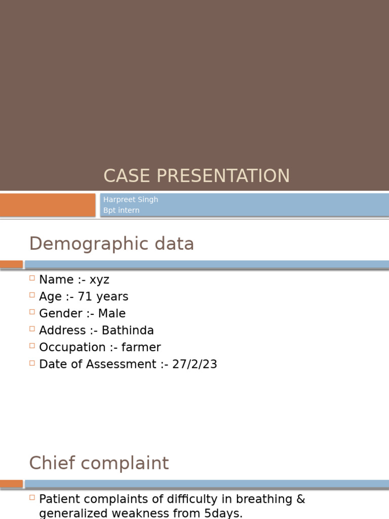 COPD Case Presentation and Treatment Plan | PDF | Chronic Obstructive ...
