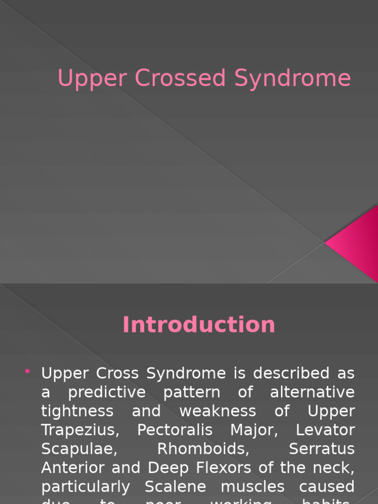 Upper Crossed Syndrome Overview and Treatment | PDF | Musculoskeletal ...