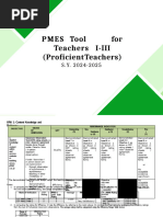 PMES Tool for Proficient Teachers 2024-2025 | PDF | Teachers | Learning