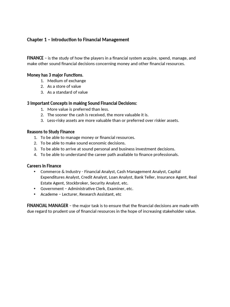 Introduction To Financial Management | PDF | Banks | Financial Analyst