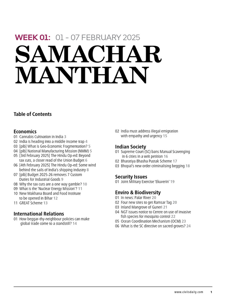 SM February Week 1 2025 (Print-Friendly Notes) | PDF | Taxes | Economic ...