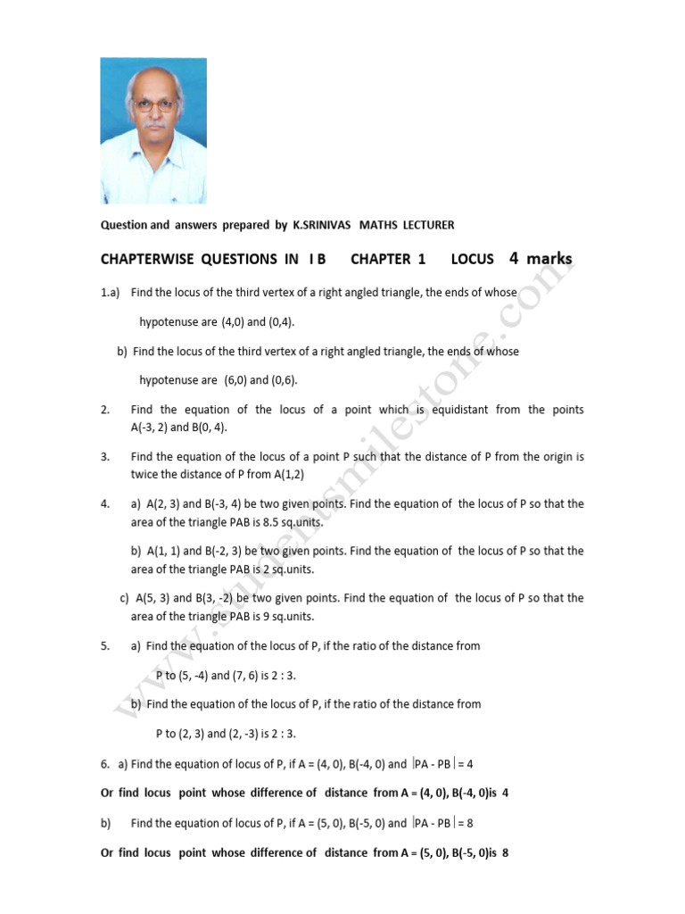 Chapterwise Ib Questions Final | PDF | Line (Geometry) | Triangle