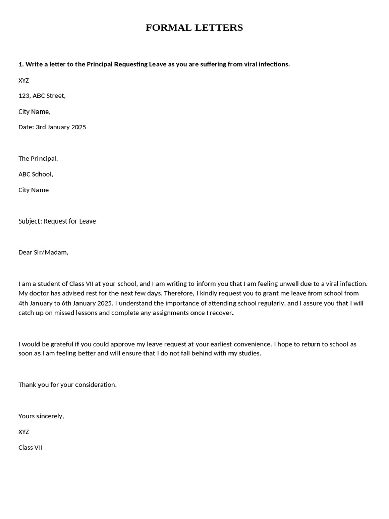 Formal Letters | PDF