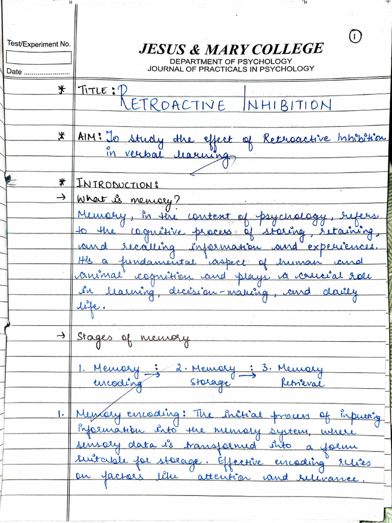 Retroactive Inhibition | PDF | Design Of Experiments | Science