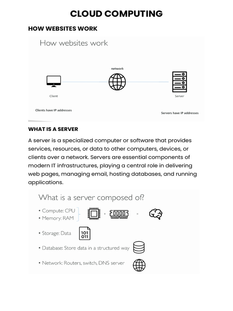 Understanding Servers and Cloud Computing | PDF | Cloud Computing ...