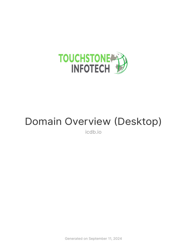 Domain Overview (Desktop) - Icdb Io-11th Sep 2024 | PDF | Online Databases | Search Engine ...