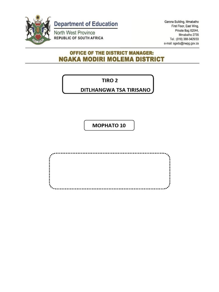 Tiro 2 Mophato 10 2025 | PDF