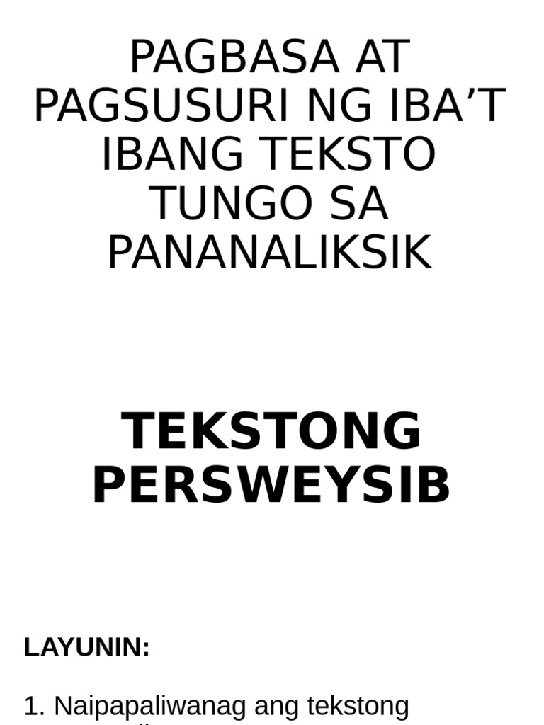 TEKSTONG PERSWEYSIB Module | PDF