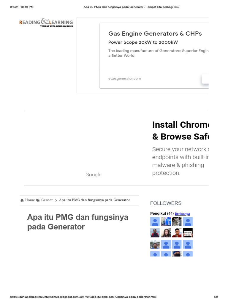 Fungsi dan Penjelasan PMG pada Generator | PDF