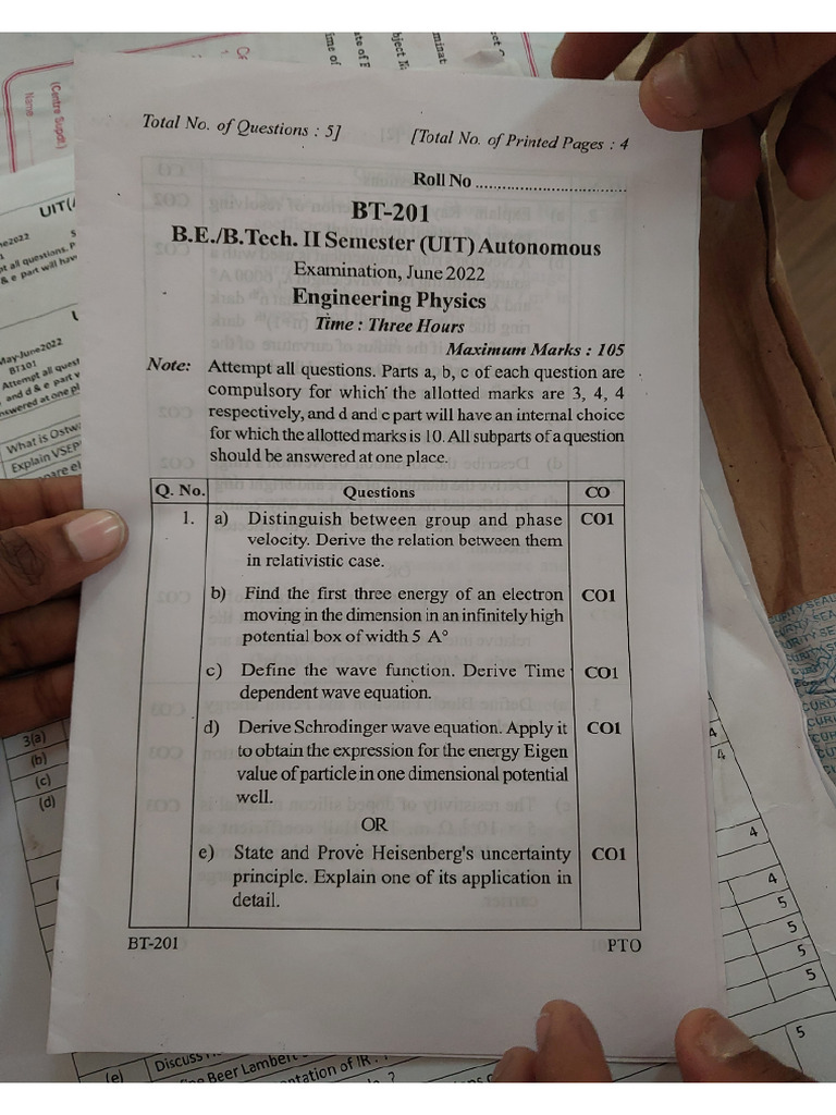 1st Year Paper Uit | PDF