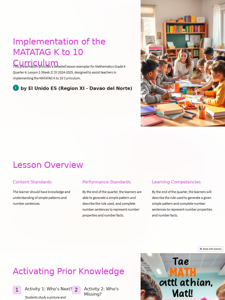 MATATAG K to 10 Curriculum Guide | PDF | Teachers | Learning