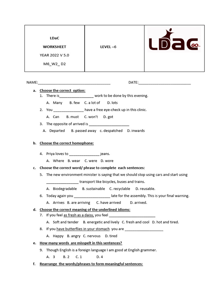 English - L-6 - Vocabulary& Writting | PDF