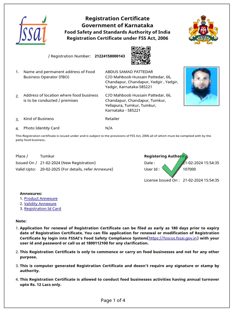 ABDUS SAMAD PATTEDAR Food | PDF