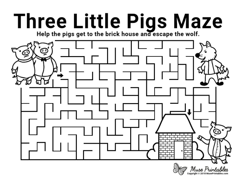 Three Little Pigs Maze | PDF