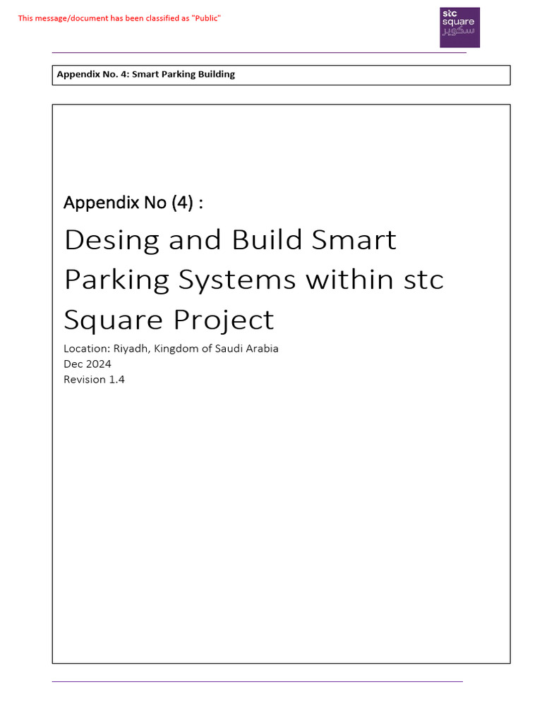 Smart Parking RFP for STC Square Riyadh | PDF | Safety