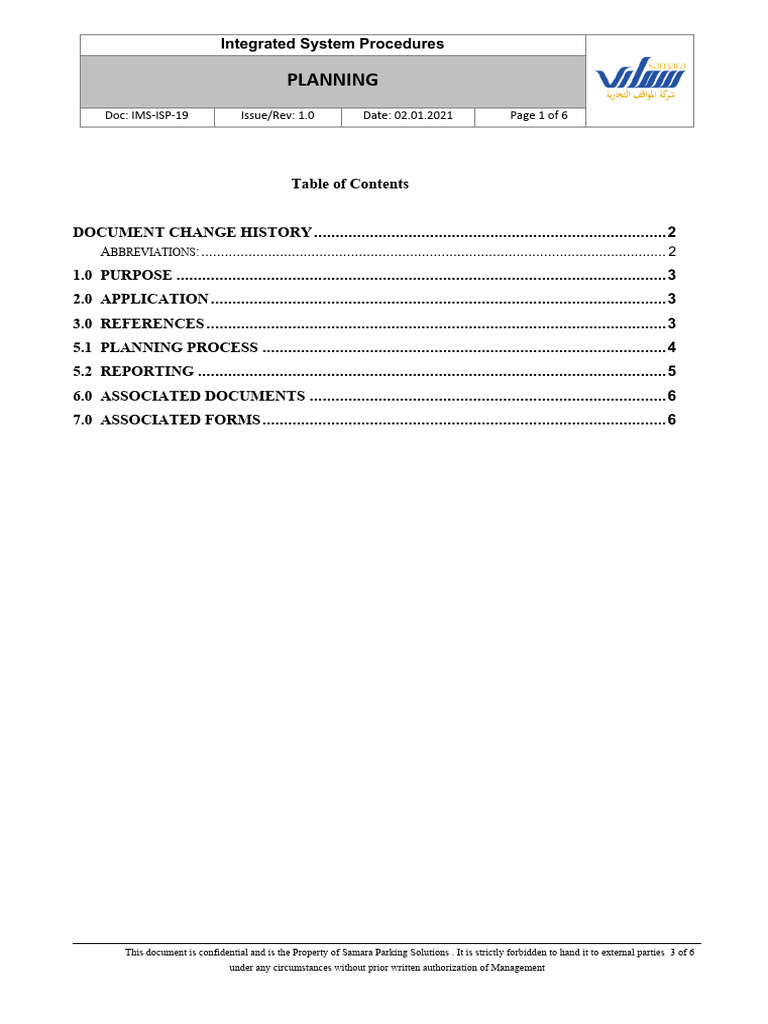 ISP Maintenance Planning Procedures | PDF | Justice | Crime & Violence
