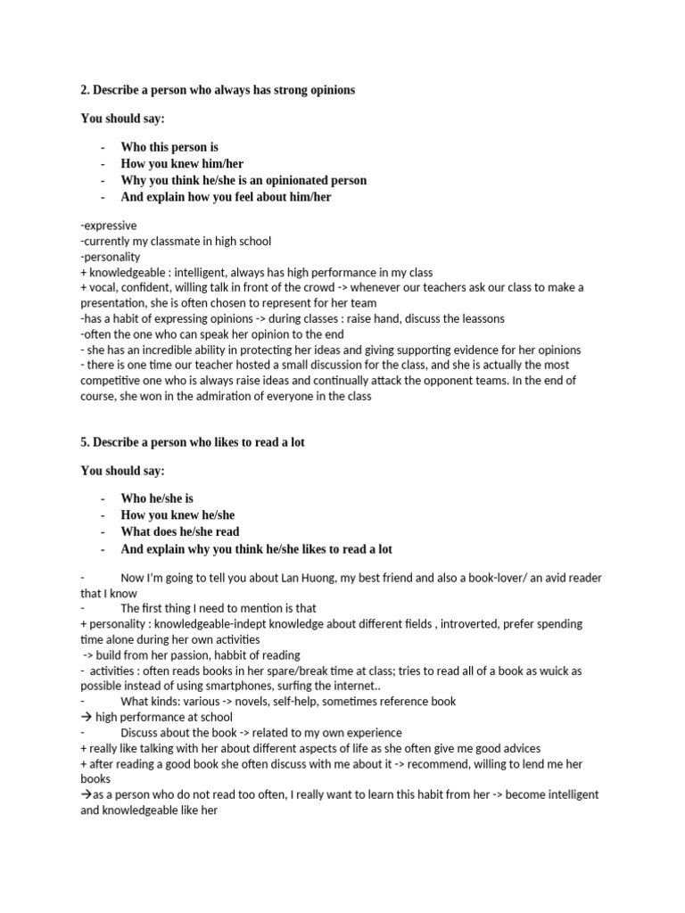 Speaking part 2.. | PDF