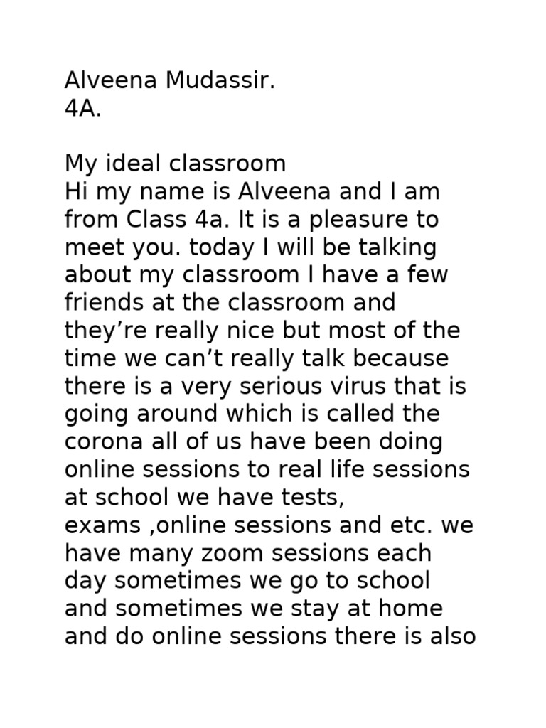 My Ideal Classroom Experience | PDF