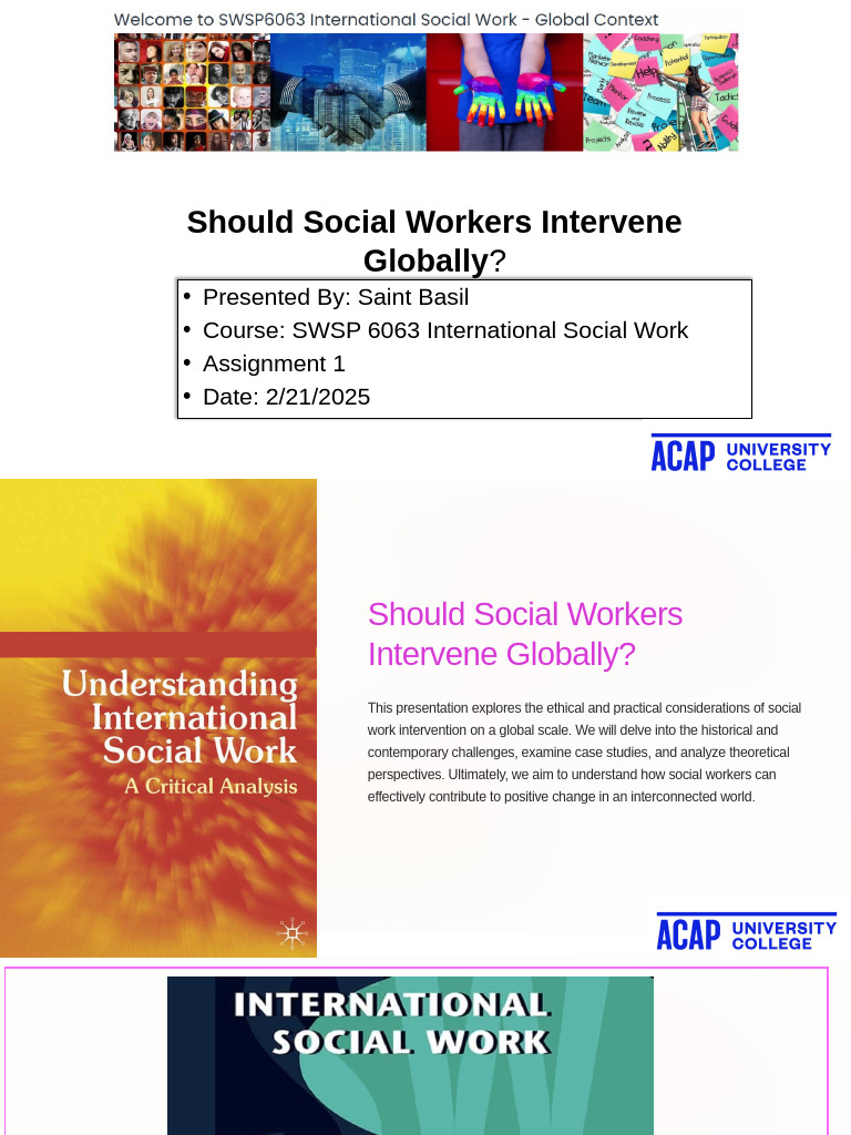 SWSP 6063 International Social Work Assignment 1 | PDF | Social Work ...