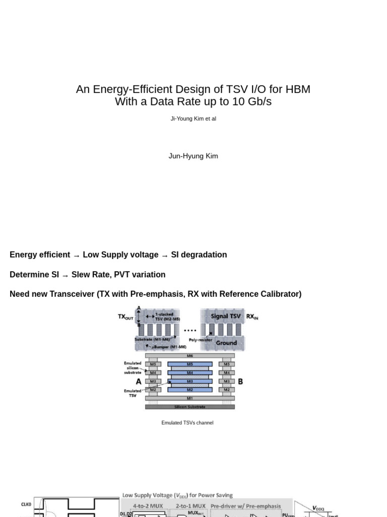 Energy-Efficient TSV I/O Design for HBM | PDF