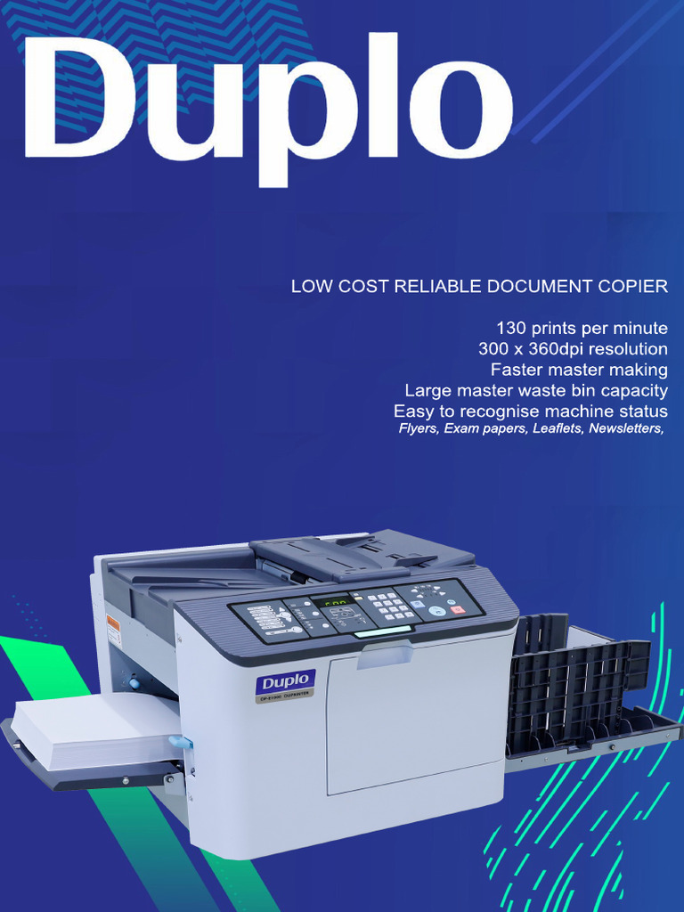 Duplo DP-E1000 Brochure (Revised) | PDF