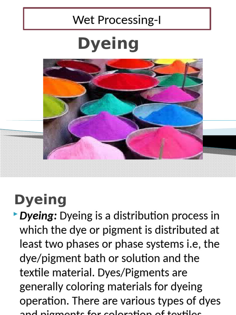 Dyeing | PDF | Dye | Textiles