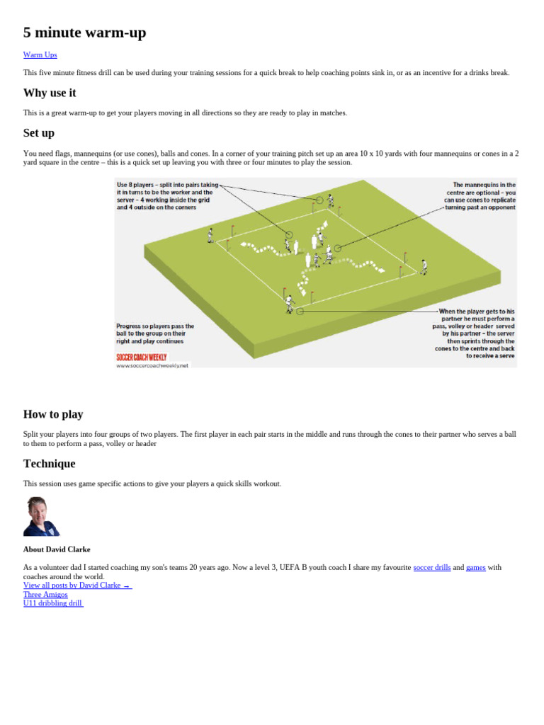 5 Minute Warm | PDF | Association Football | Sports