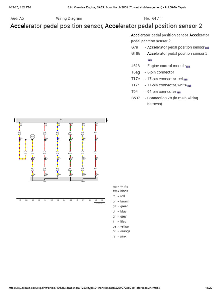 2.0L Gasoline Engine, CAEA, From March 2008 (Powertrain Management ...