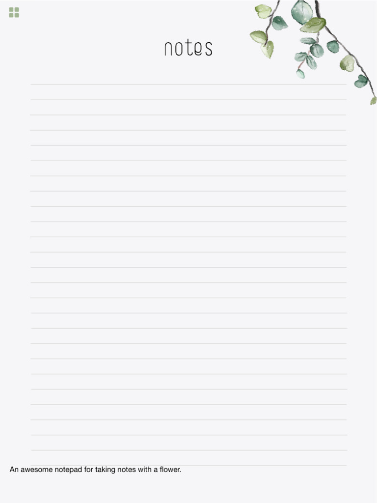 How About A Beautiful Notepad For Taking Notes | PDF