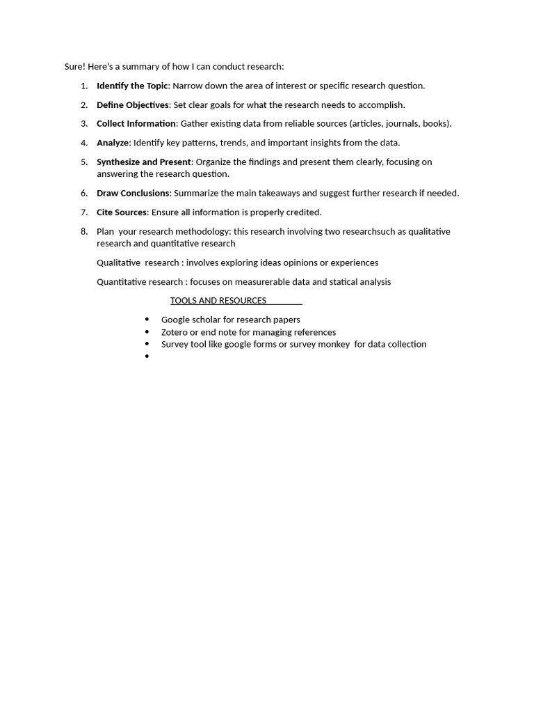 conduct research | PDF conduct research | PDF