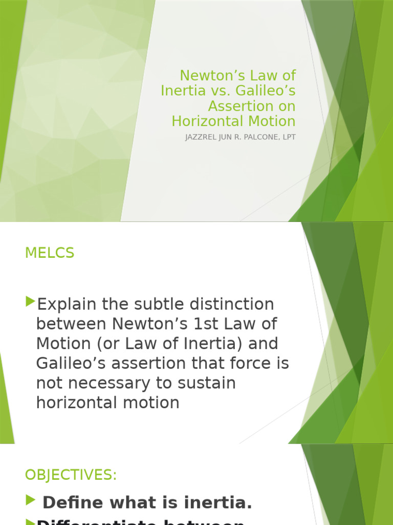 Physical Science - q4 - l4 - Newton's Law of Inertia Vs | PDF | Inertia ...