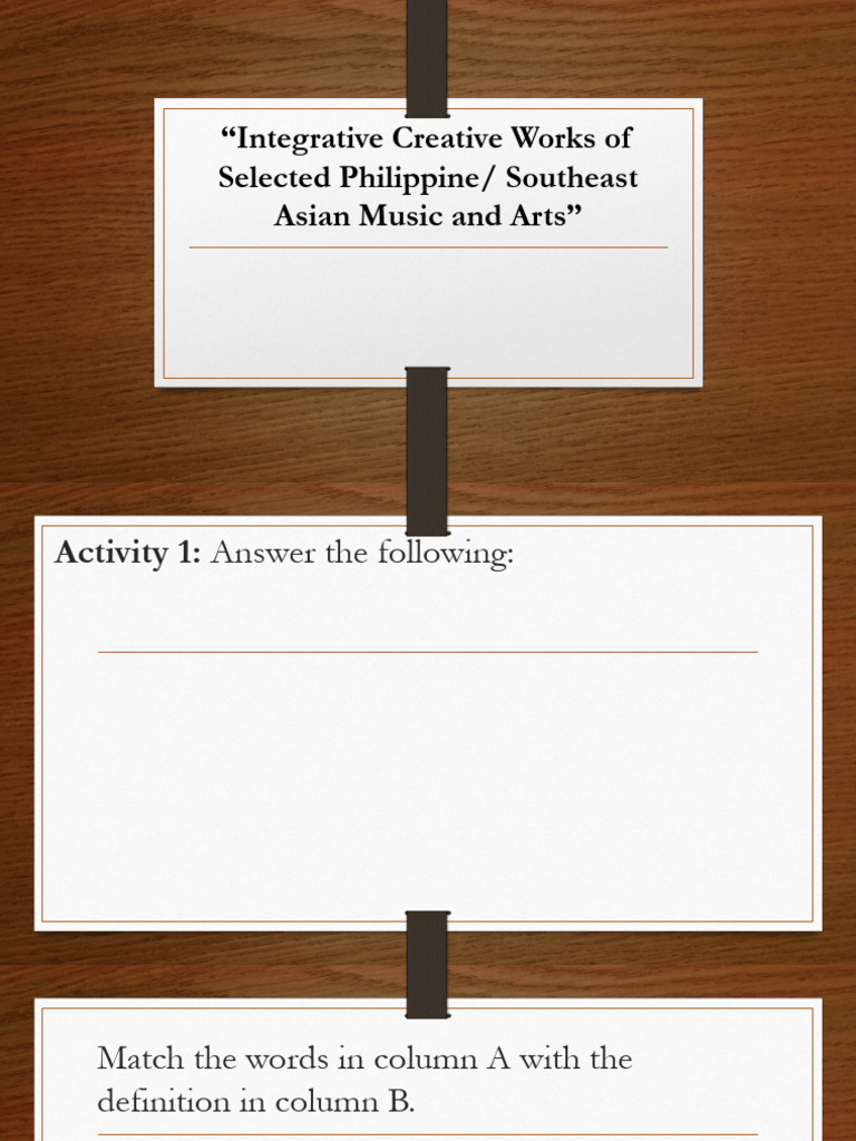 Integrative Creative Works of Selected Philippine | PDF | The Arts