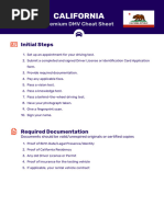 DMV Cheat Sheet California en Car Premium | PDF | Traffic | Traffic Light