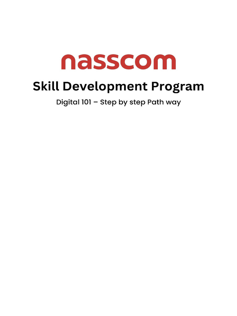 Nasscom Digital 101 Step - by - Step Guidelines-Final | PDF