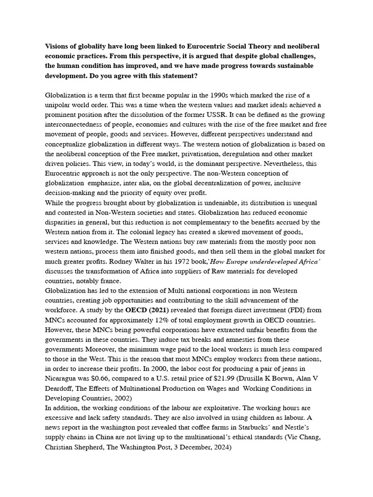 Globalization Final | PDF | Multinational Corporation | Globalization