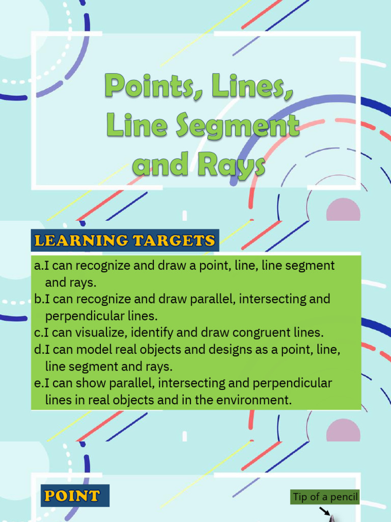 Lesson 4 2 Point Lines Line Segments and Rays PDF | PDF