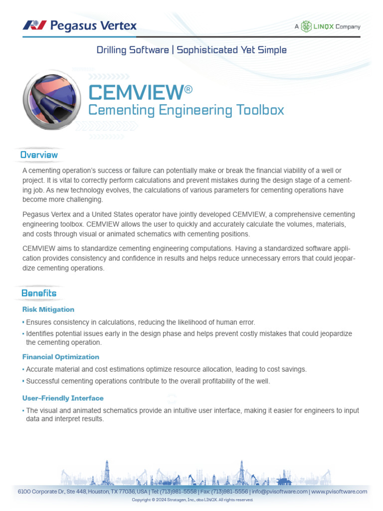 CEMVIEW-Cementing Engineering Toolbox | PDF | Casing (Borehole ...
